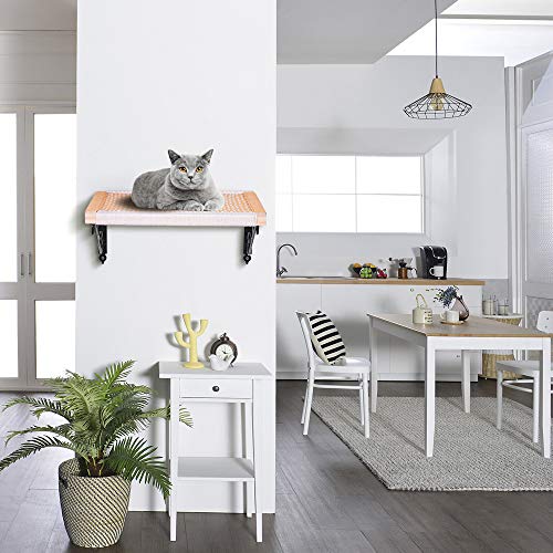 Purife Floating Cat Wall Shelves & Perches for Indoor Large Cats - Wall Mount Cat Hammock Bed Cat Shelf for Wall, Modern Cat Wall Furniture, Cat Window Sill Ledge Shelf for Sleeping and Sighting