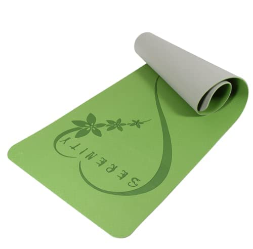 Eco-Friendly TPE Yoga Mats Fitness Gym 8 mm Thick Exercise Gym Mat Non Slip (Orange)