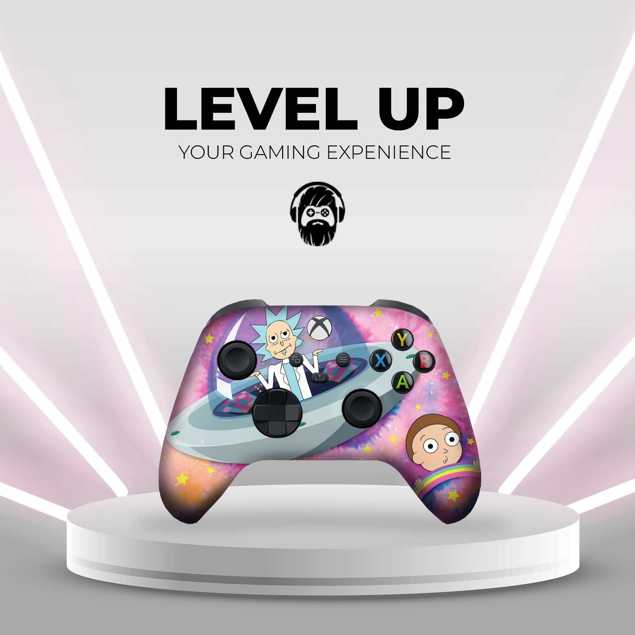 DreamController Schwifty Ricky & Morty Custom X-box Controller Wireless compatible with X-box One/X-box Series X/S Proudly Customized in USA with Permanent HYDRO-DIP Printing (NOT JUST A SKIN)