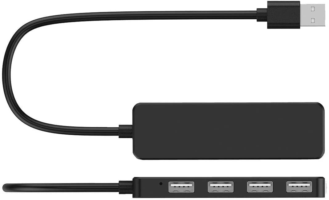 NAERSI® USB 2.0 Hub 4-Port Ultra Slim Portable USB Splitter for iMac Pro,MacBook Air,Mac Mini/Pro,Surface Pro,Notebook PC,Laptop,USB Flash Drives,and More