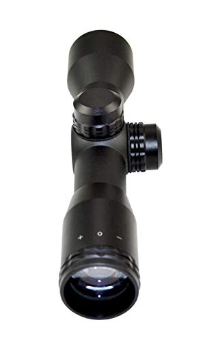 DB TAC INC 4X32 Compact Scope with Rangefinder Reticle and 1" Picatinny Scope Rings