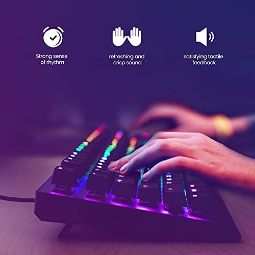 DBPOWER Gaming Office 2-in-1 Keyboard with 3-Color LED backlighting, Ergonomic Waterproof Mechanical Feel Full-Size 104-key Gaming Keyboard, Office Equipment for PC laptops Computer