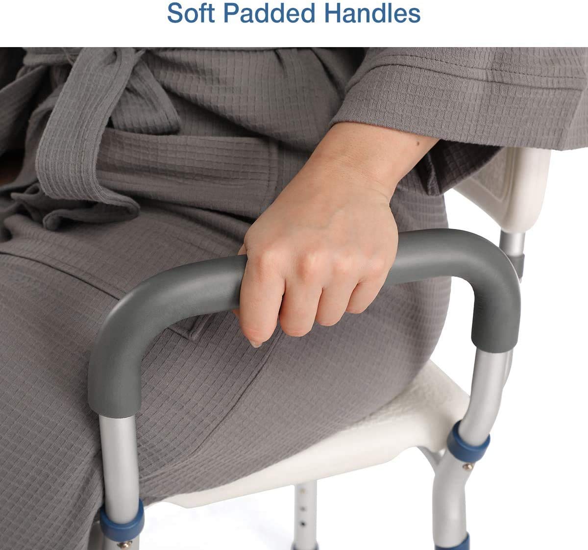 ππ«πππ§ππ‘π’ππ Narrow Shower Chair for Inside Tub, Small Bathtub Chair with Arms and Back Removable, Shower Chair for Elderly and Disabled, Sturdy & Height Adjustable & Cutout Seat, 300lbs