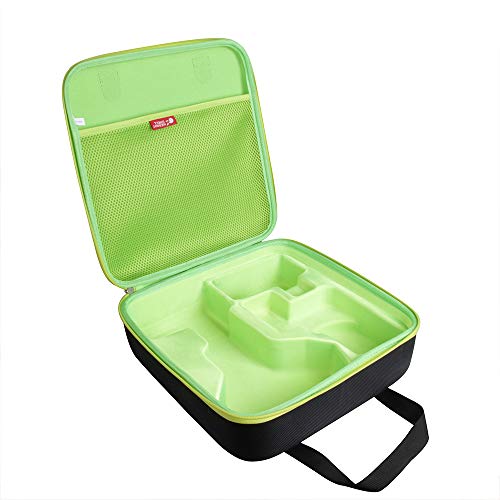 Hermitshell Hard Travel Case for Ryobi P737 / Ryobi P737D 18-Volt Portable Power Inflator (Case for Inflator + 2 Pack Battery + Charger) (Black+Green)