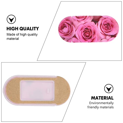 Gatuida Lap Top 3pcs Privacy Cover Webcam Lens Caps Rose Pattern Cover Webcam Slider Webcam Cover Laptops Anti- Peeking Protector Against Cover Privacy Slider Laptop Abs Camera Computer