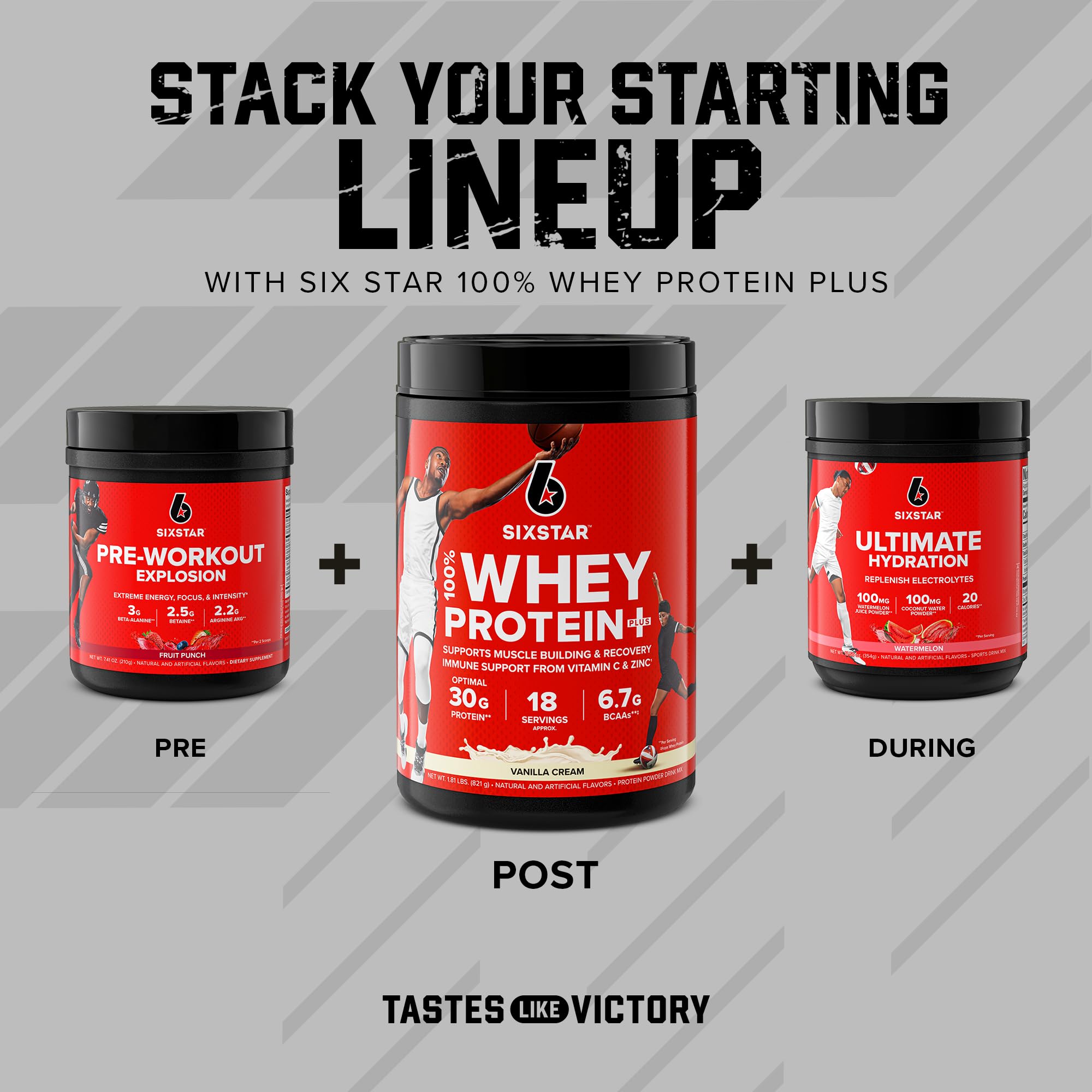 Six Star Whey Protein Powder Whey Protein Plus Whey Protein Isolate & Peptides Lean Protein Powder for Muscle Gain Muscle Builder for Men & Women Vanilla Cream, 1.8 lbs (Package Varies)