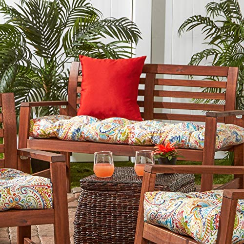 Greendale Home Fashions Outdoor 51x18-inch Bench Cushion, 1 Count (Pack of 1), Jubilee