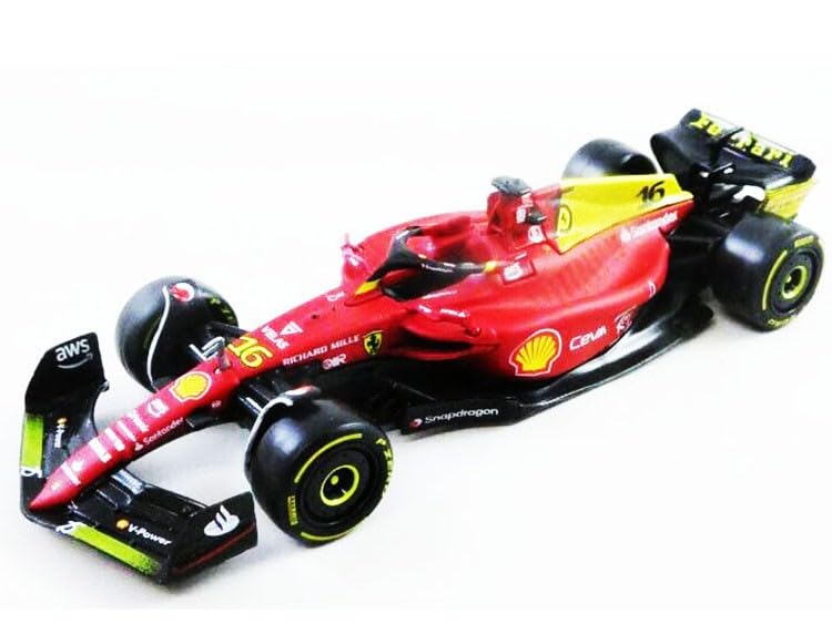 F1-75#16 Charles Leclerc Giallo Modena 2nd Place Formula One F1 Italian GP (2022) "Formula Racing Series 1/43 Diecast Model Car by Bburago 36832CLMZ