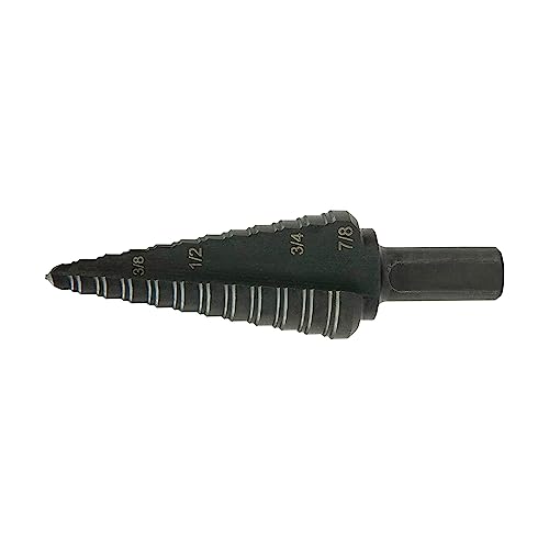 Greenlee GSB04 7/8" Step Bit (#4) Metal Cutter with Patented Split-Step Design, 7/8" Metal Cutting Tool for 1/2" Drill Chucks