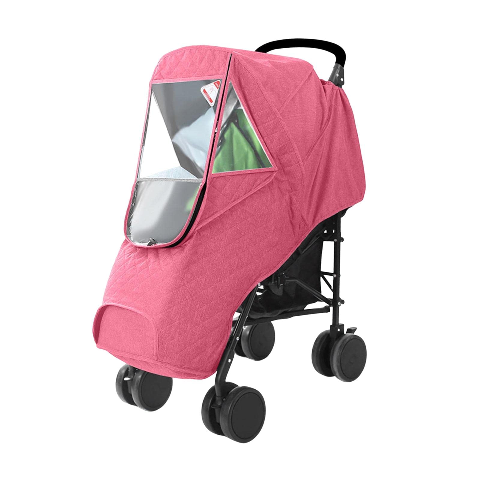 Gazechimp Waterproof Rain Cover Stroller Protect Baby's Wind Windproof Breathable Rain Cover Keep Warm, Pink