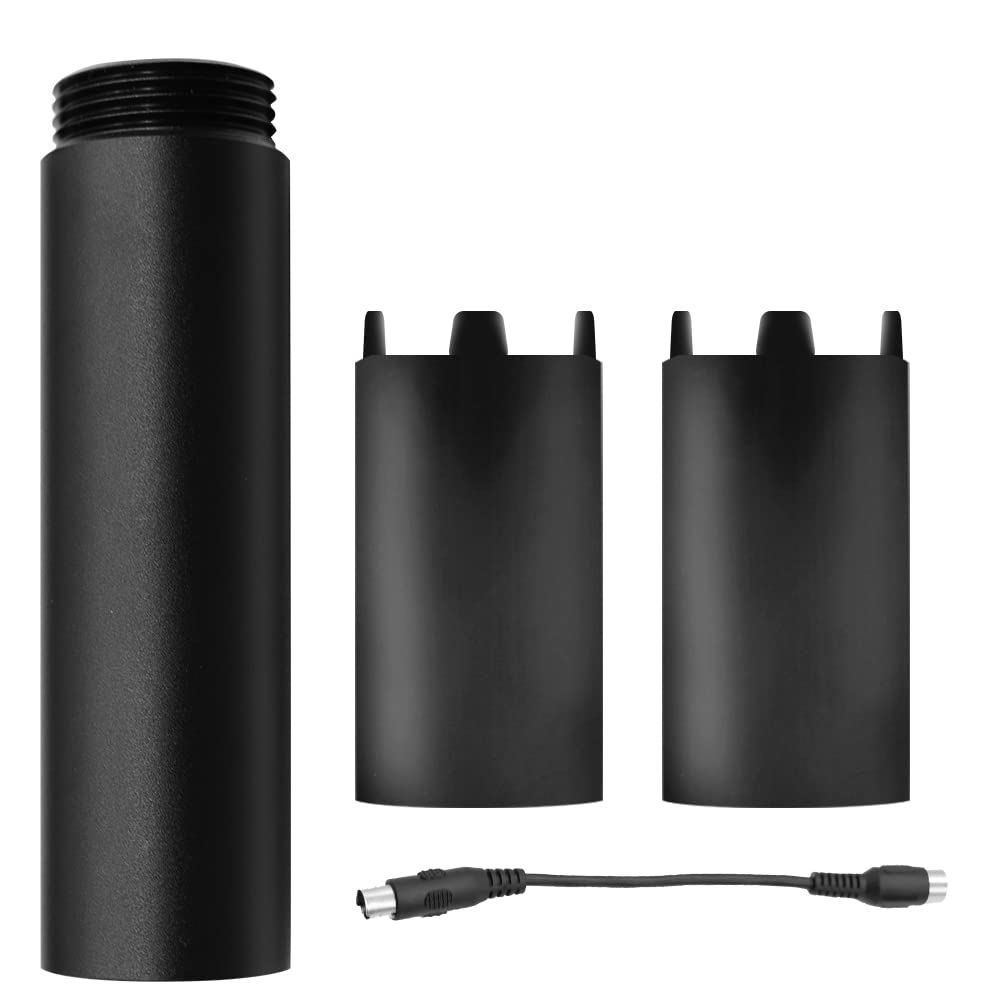 Hikig Aluminum Alloy Flight Stick Grip Extension Kit, Flight Stick Grip Extension Rod Fully Compatible with THRUSTMASTER Hotas Warthog, F-16C Viper Hotas, F/A-18C Hornet Hotas Flight Stick (100MM)