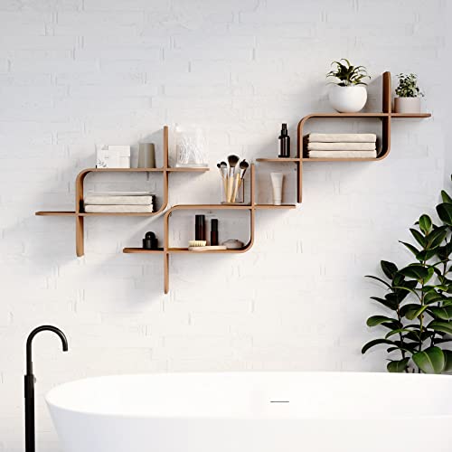 Umbra Montage Wall Shelf Light Walnut