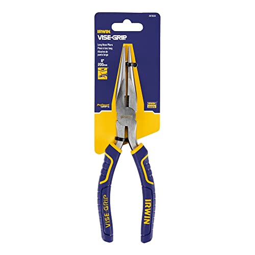 IRWIN VISE-GRIP Long Nose Pliers with Wire Cutter, 8-Inch (2078218)