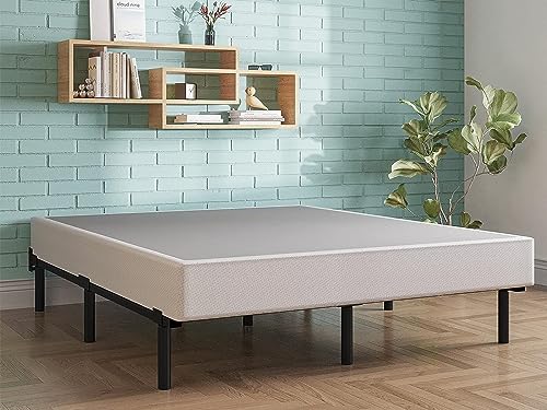 RLDVAY Full-Size Bed-Frame, 9 Inch Metal Bed-Frame-Full for Box Spring, Quick & Easy Assembly, Heavy Duty Full Bed Frame Noise Free, Black
