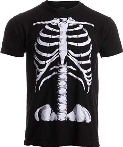 Skeleton Rib Cage | Jumbo Print Novelty Halloween Costume Unisex T-Shirt-Adult,M Black
