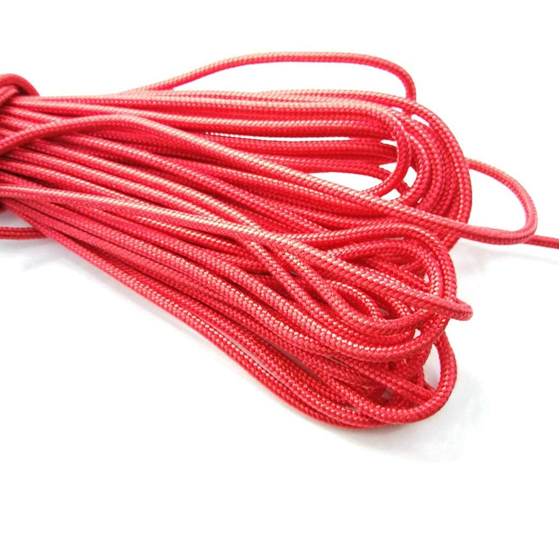 CUPID 12 Feet Archery D Loop Rope Bow String Release Nock Durable Wire U Nok Ring Nocking Loop Buckle, 2.4mm 0.09 in (Red)