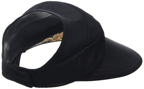 HINDAWI Sun Hats for Women Sun Hat Wide Brim UV Protection Summer Beach Foldable Visor Black