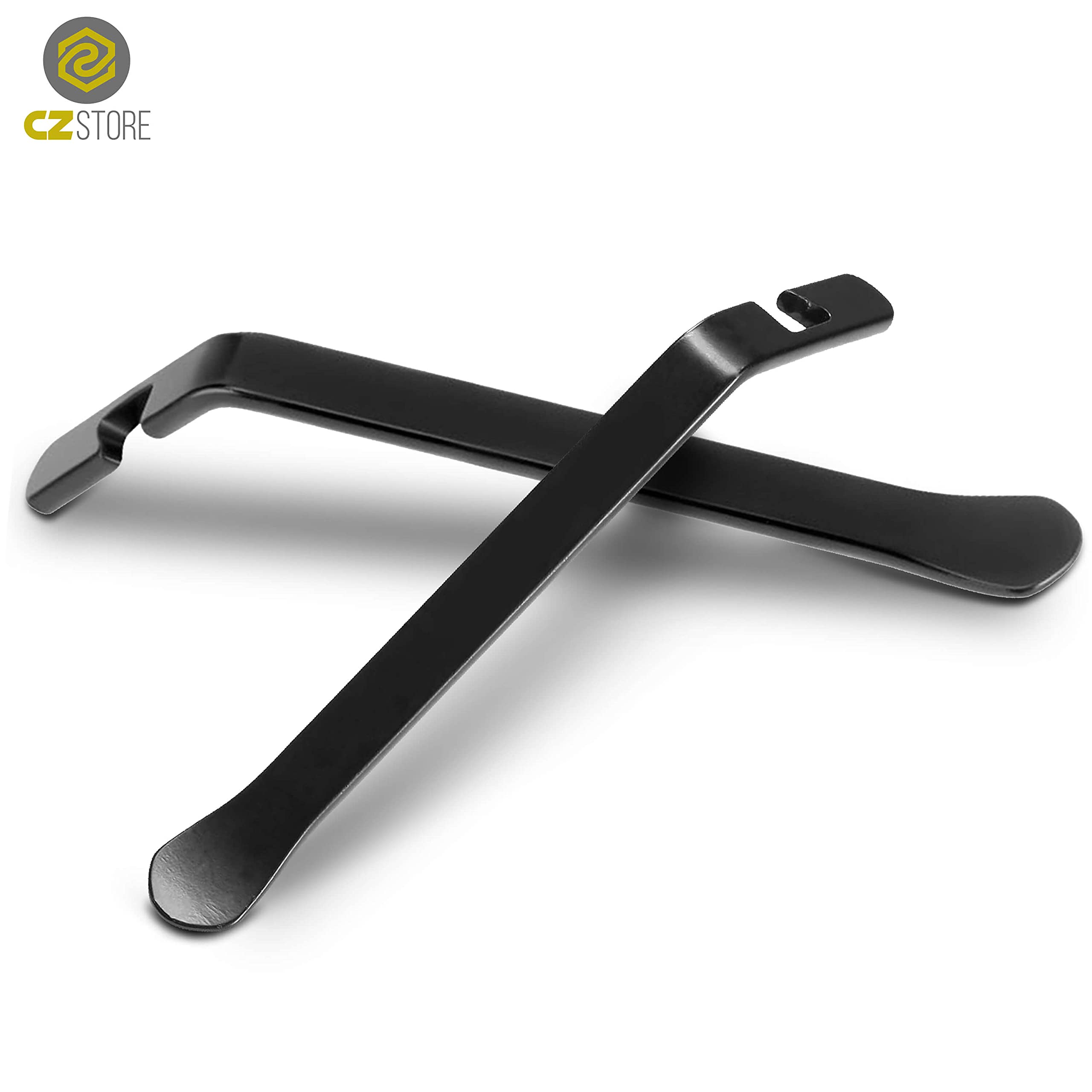 CZ Store✮✮ - Bike Tire Lever | Set of 3 | Durable, Solid Stainless Steel Biking Tools - Portable Bicycle Iron with Curved Hook End - BMX, MTB Repair & Maintenance Accessories