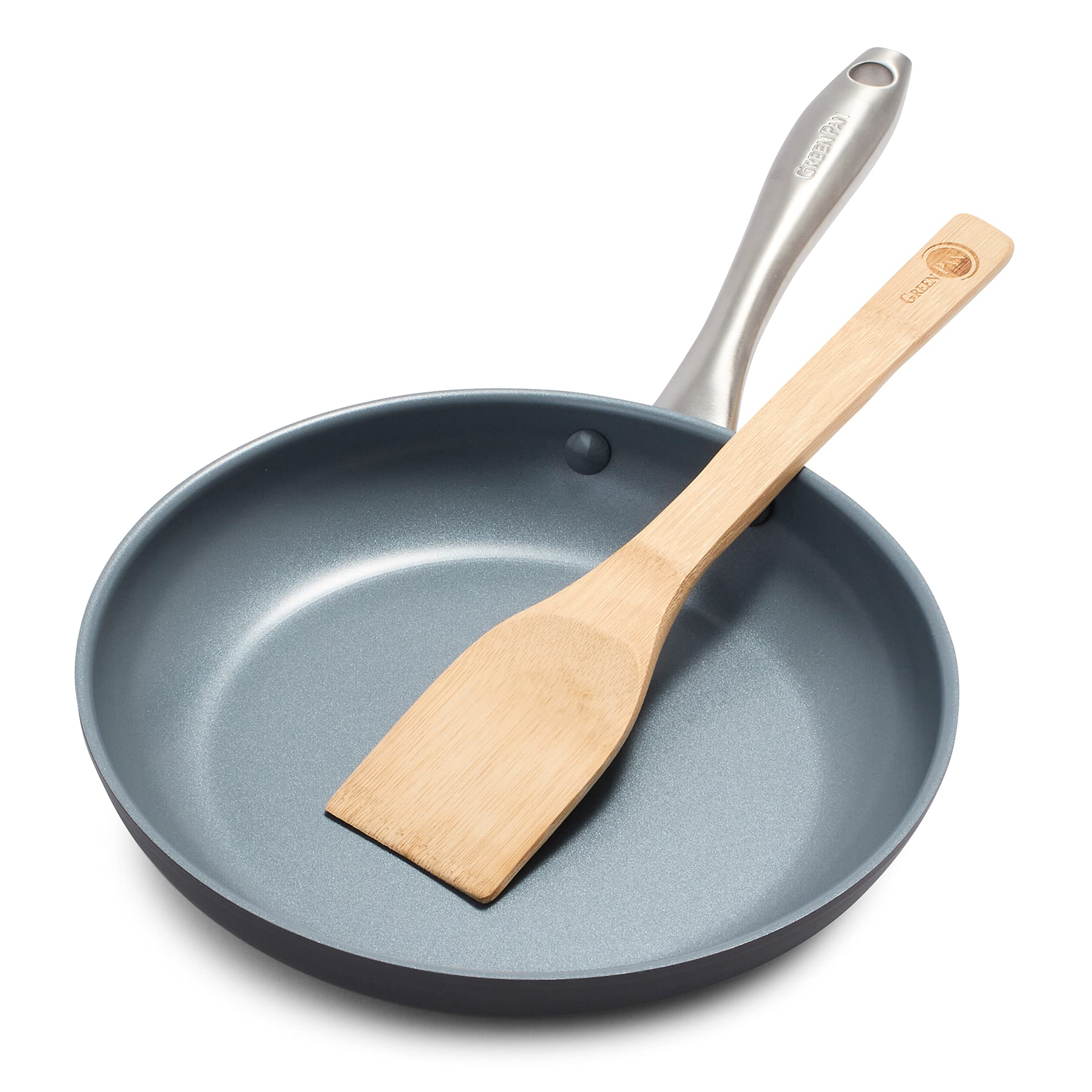 GreenPan Lima Hard Anodized Healthy Ceramic Nonstick 10" Frying Pan Skillet, PFAS-Free, Oven Safe, Gray & Lima Hard Anodized Healthy Ceramic Nonstick 5QT Stock Pot with Lid, PFAS-Free, Oven Safe, Gray