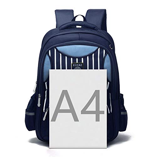 Mysticbags Boys Backpack Soccer Printed Kids School Bookbag for Primary Students Dark Blue