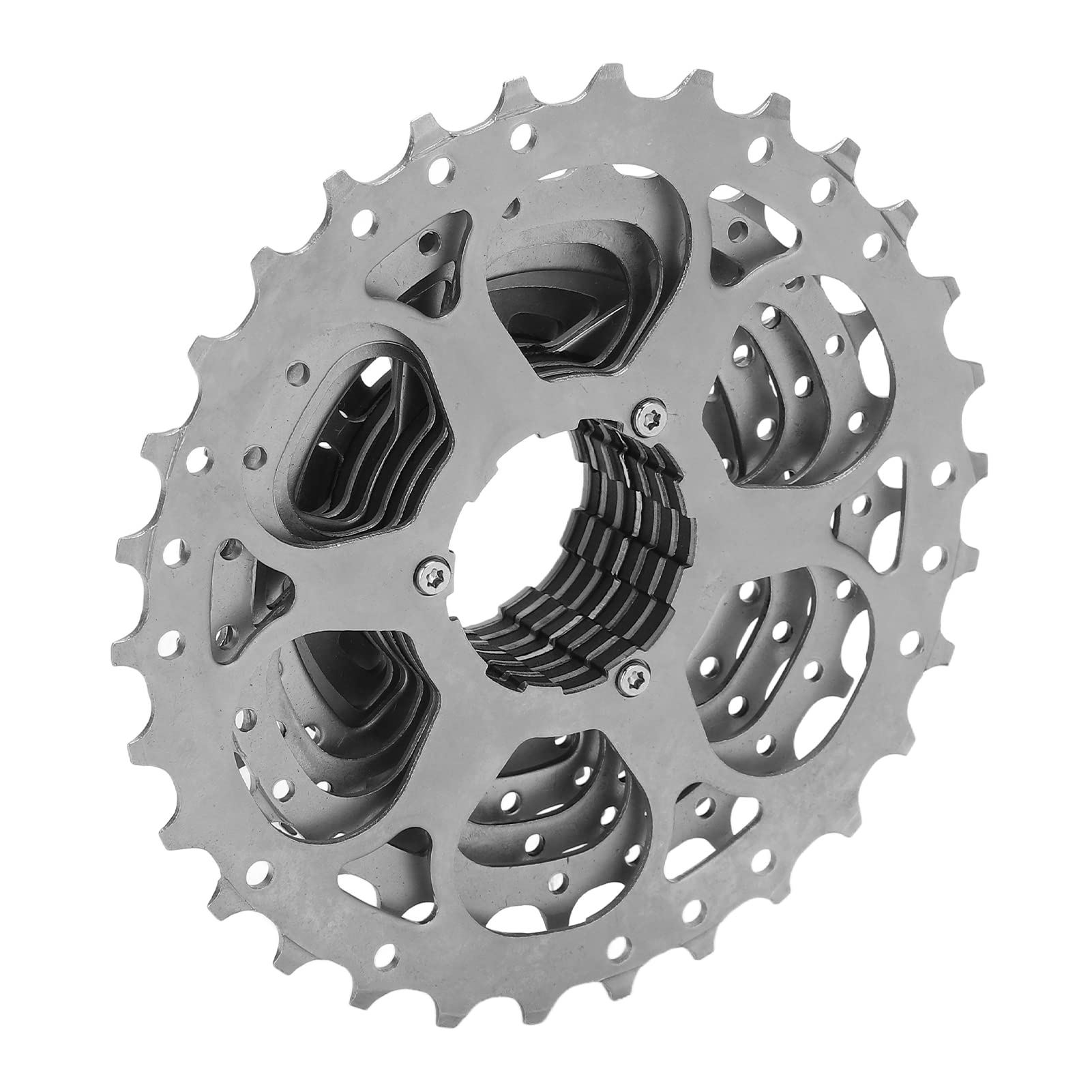 Drfeify 9 Speed Cassette Freewheel, 30T (11-13-15-17-19-21-23-25-30T) Multi Layer Plating Bicycle Freewheel for Road Cycling