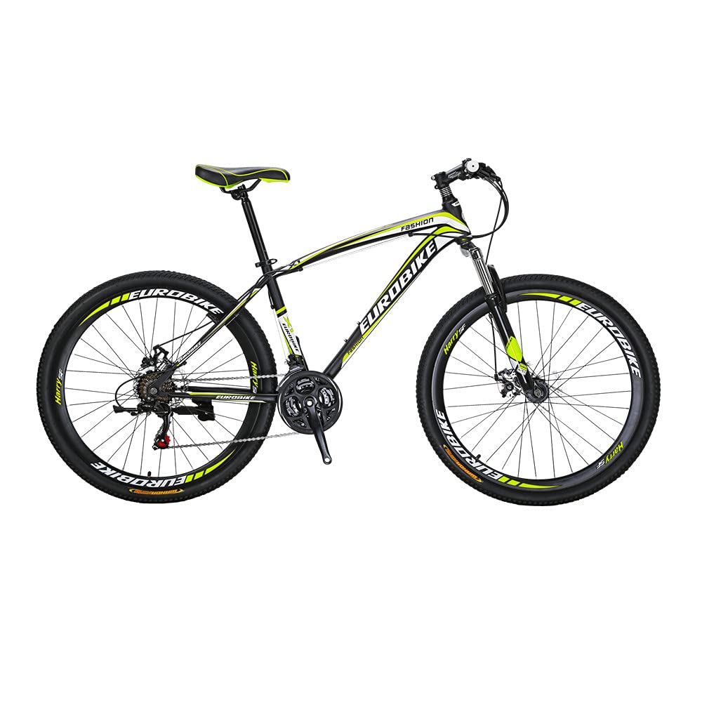 EUROBIKE 27.5inch Mountain Bikes Muti Spoke Steel Frame Mountain Bicycles (X1 Blackyellow)