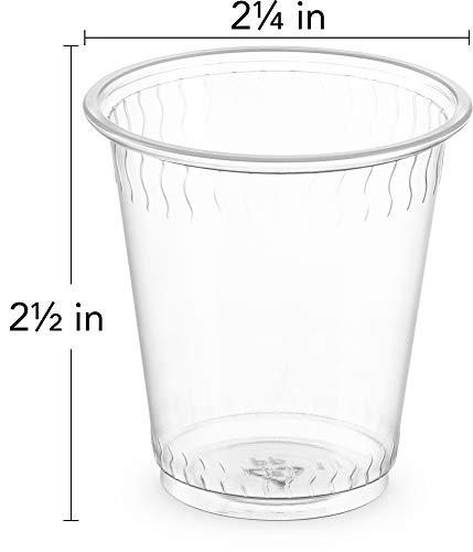 PLASTICPRO 3 oz Disposable Plasic Clear Drinking Cups [200 Count]