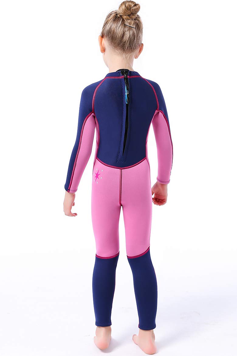 Cokarsey Girls 3mm Neoprene Full Wetsuit Back Zip for Snorkeling, Swimming, Diving