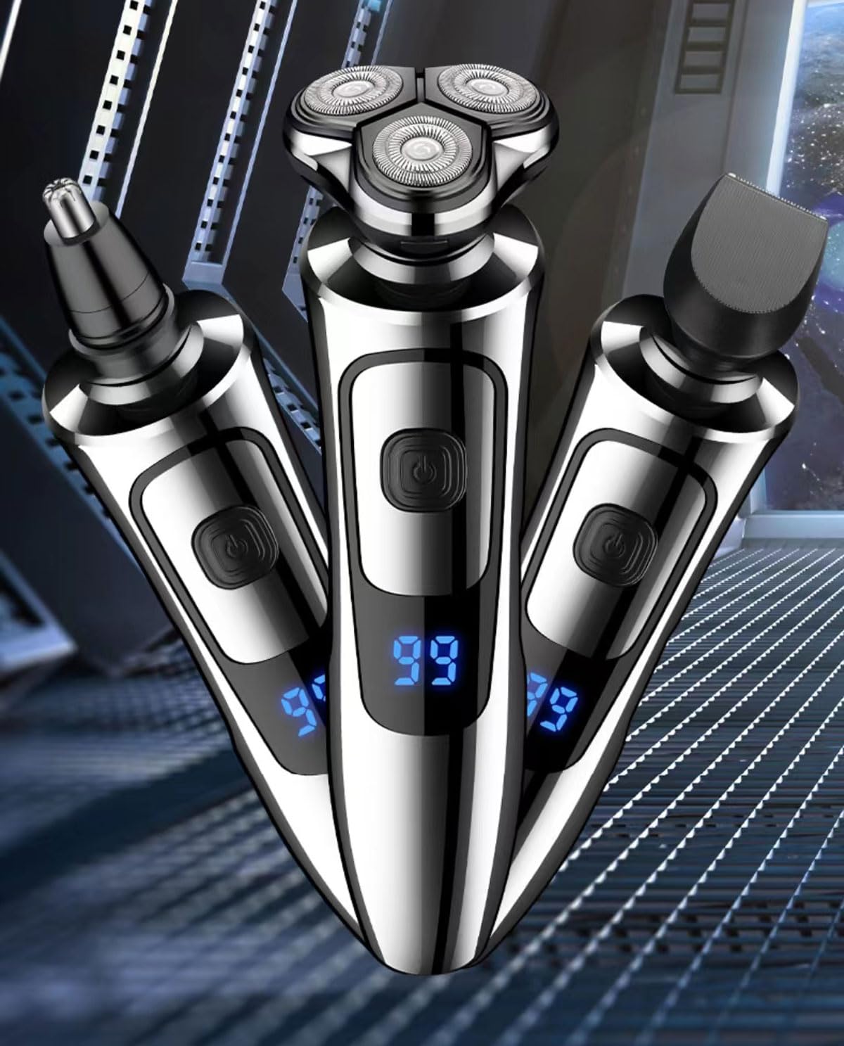 Electric Razor for Men, Electric Shavers for Men Electric Shavers Wet & Dry Use Rechargeable Shavers for Men IPX7 Waterproof with Nose Trimmer Sideburns Trimmer.