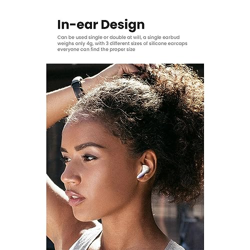 FK Trading Wireless Earbuds Bluetooth 5.3 Earphones for TCL 10L in Ear Headphones True Stereo Sports Waterproof/Sweatproof Headsets with Microphone - Black