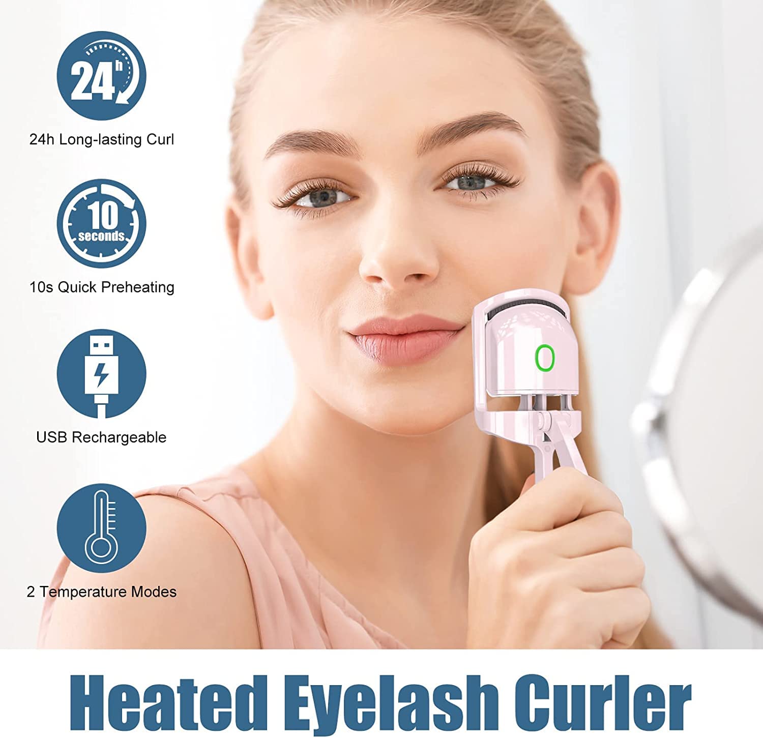 Heated-Eyelash-Curler Quick-Natural-Curling-Heated-Lash-Curler Long-Lasting-USB-Rechargeable-Electric-Curled-Eyelashes Last-All-Day Upgrade-Model