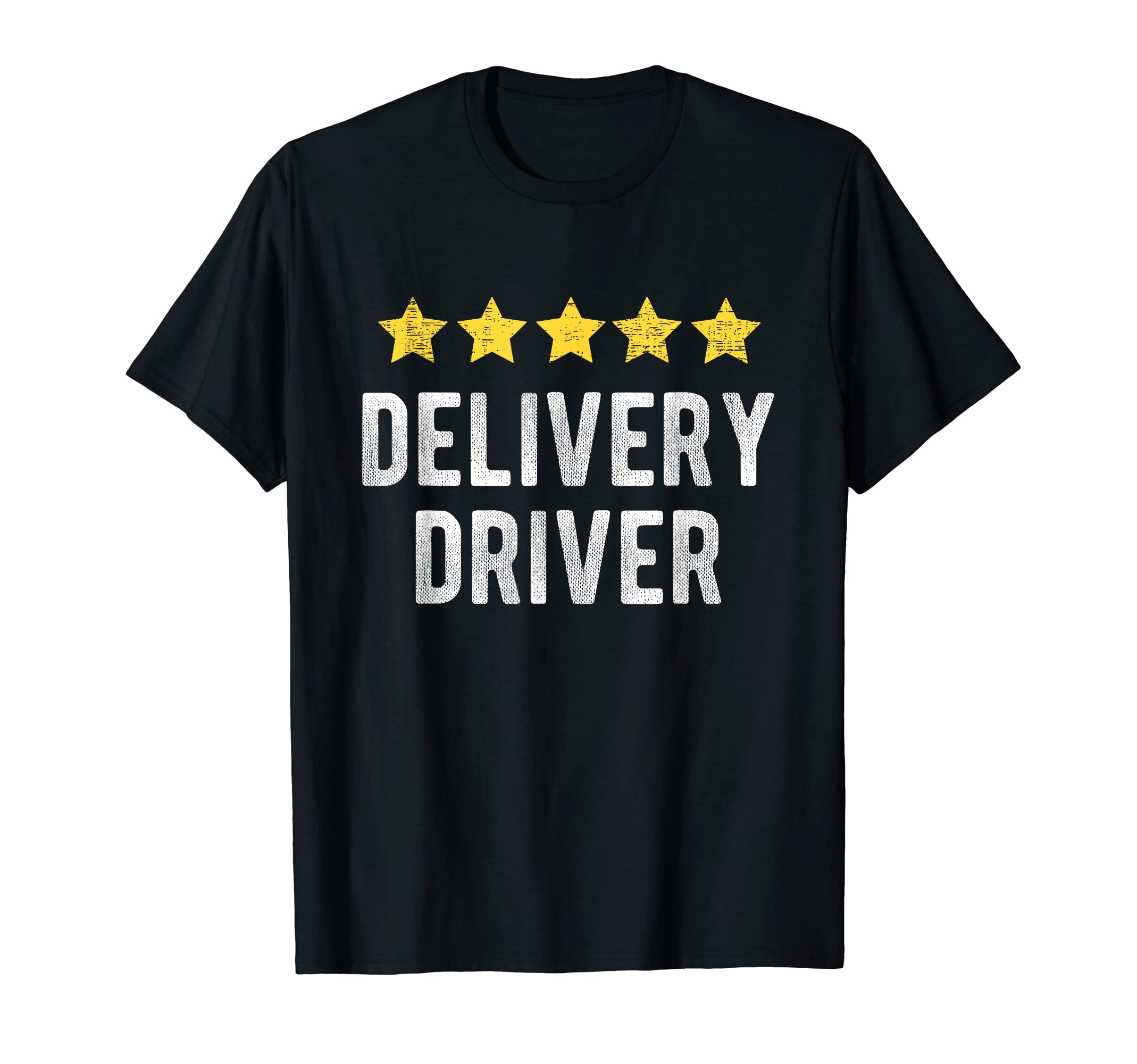 Delivery Driver Funny Food Parcel Five Stars Delivery Guy T-Shirt