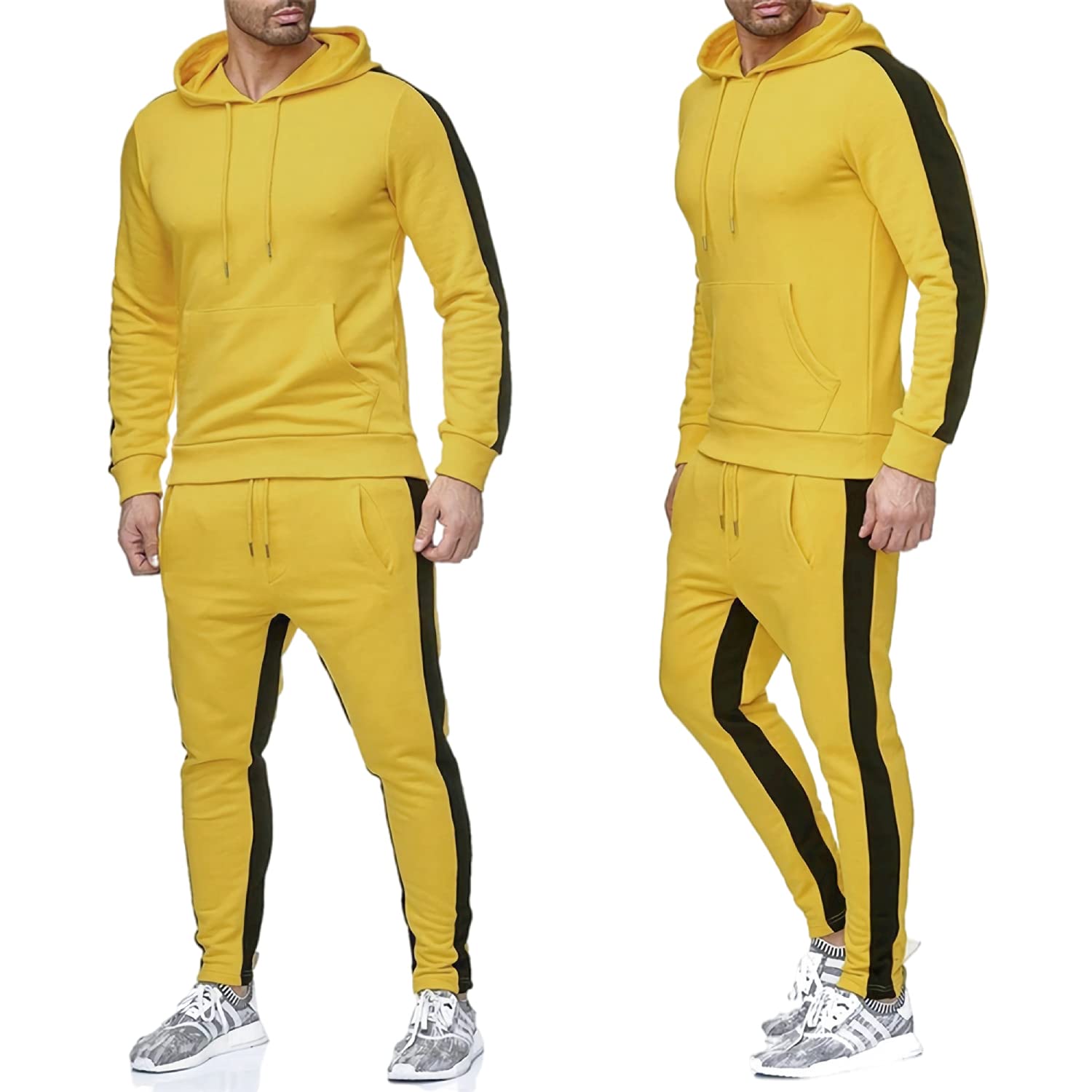 DEAREBA Men's Casual Sweatsuits Sets, Jogging Suits Sets, Track Suits Men Set, Sports Pullover Hoodie Set