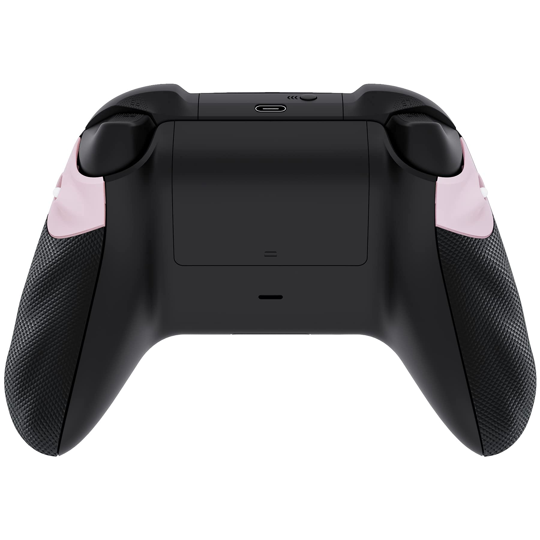 eXtremeRate Flexor Rubberized Side Rails Grips Trigger Stop Kit for Xbox Series X/S Controller, Ergonomic Trigger Stopper Handle Grips for Xbox Core Controller – Diamond Textured Cherry Blossoms Pink