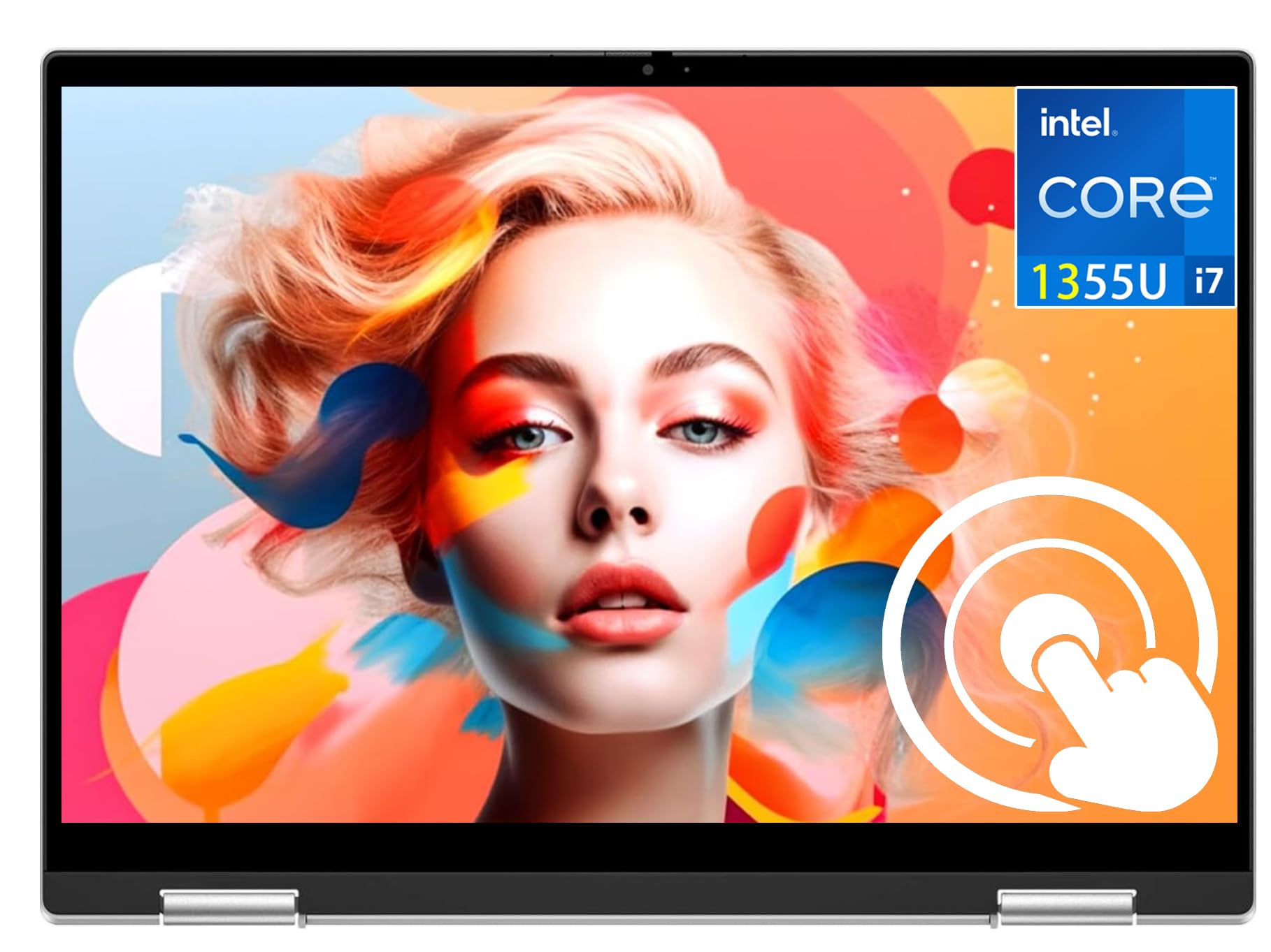 Dell - Inspiron 14.0" WUXGA 2-in-1 Touch Laptop - Core i7 1355U - 2X Thunderbolt4 - Wi-Fi 6- Backlit KB – Bluetooth - Platinum Silver- Win11 W/Cloth (16GB RAM | 1TB SSD)