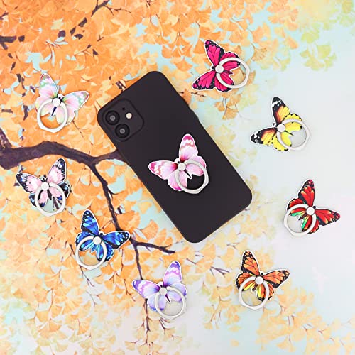 LaMignonne Butterfly Cell Phone Ring Holder Finger Ring Grip Stand 360° Rotation 180° Flip Universal Kickstand Compatible with All Smartphones (Lilac)
