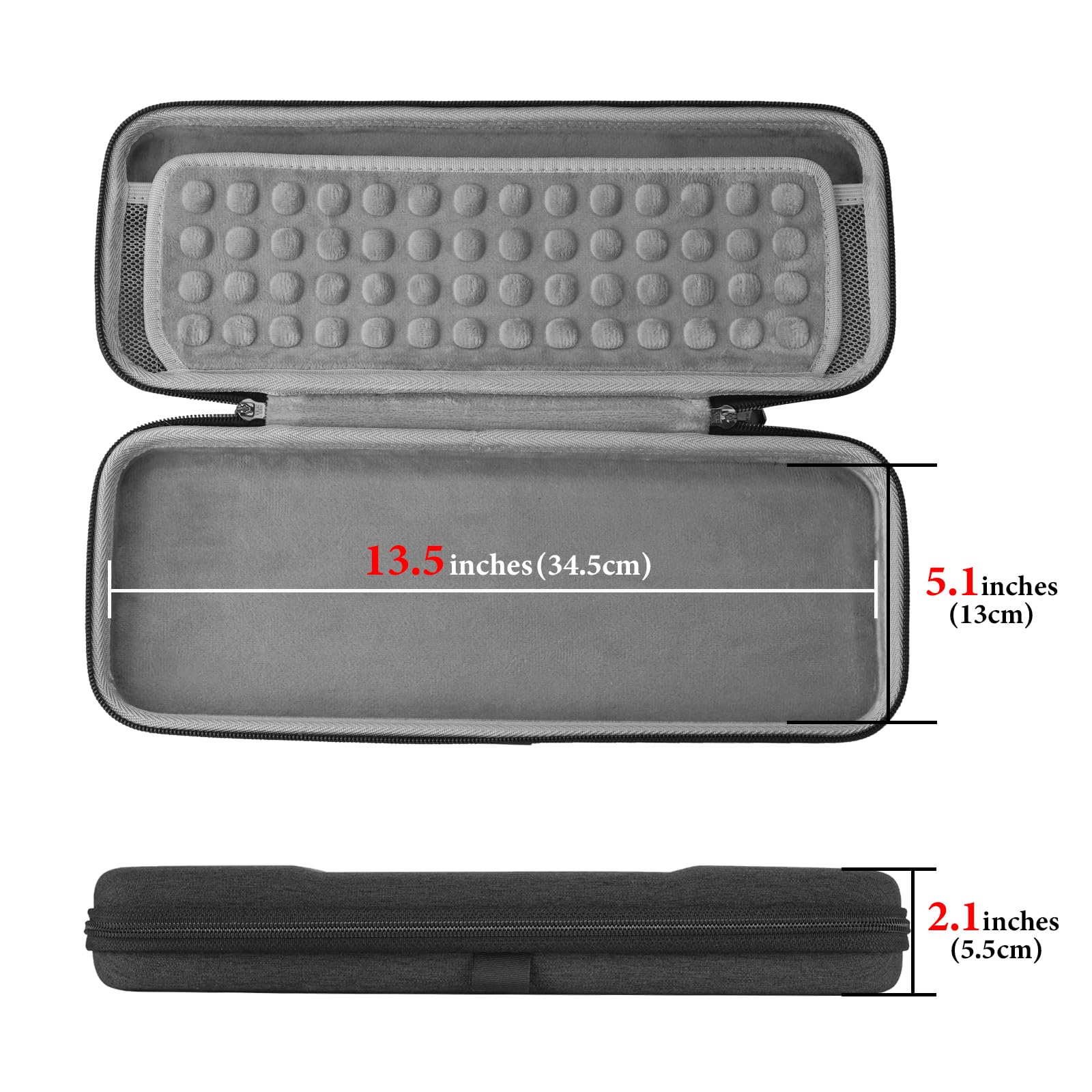 Geekria 65% Compact Keyboard Case, Hard Shell Travel Carrying Bag for 68 Keys Compact Keyboard, Compatible with Keychron K6/ K6 Pro/Keychron Q2 Pro/ Q2 Max, HyperX Alloy Origins 65 Keyboard