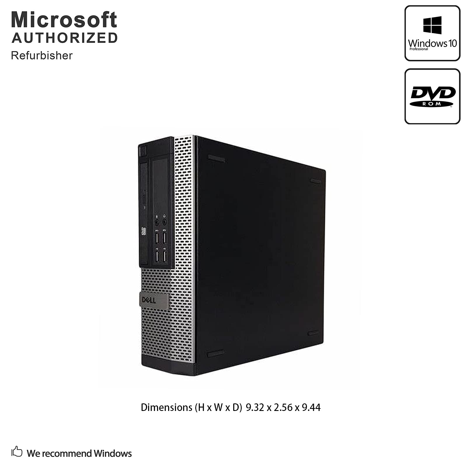 DELL Optiplex 990 SFF PC, Intel Core i5 Processor, 16GB RAM, 2TB HDD, DVDRW, Keyboard & Mouse, Wi-Fi, Bluetooth 4.0, Windows 10 Home, 20in LCD Monitor (Renewed)']