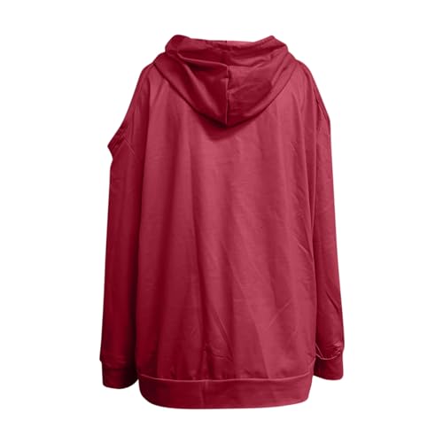 Cold Shoulder Tops for Women 2023 Hooded Sweatshirt Casual Loose Drawstring Hoodies Pullover Solid Color Fall Clothes Orders Placed By Me Fall Winter Fashion Trendy Casual