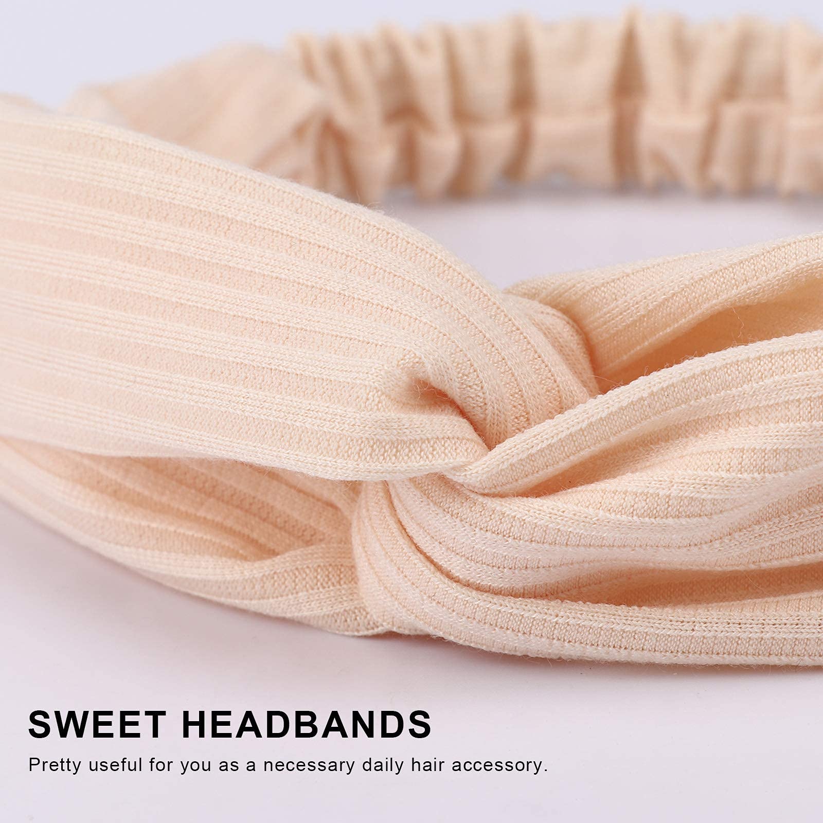 DRESHOW 8 Pack Knotted Headbands for Women Criss Cross Head Wrap Non Slip Boho Headband Twisted Elastic Hair Accessories