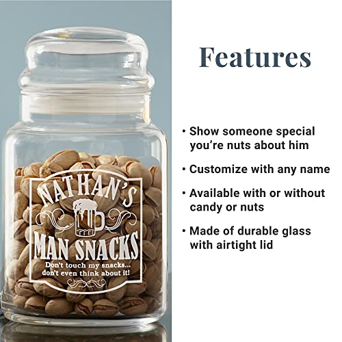 Let's Make Memories Personalized Snacks for Him Treat Jar - for Dad - Candy Jar