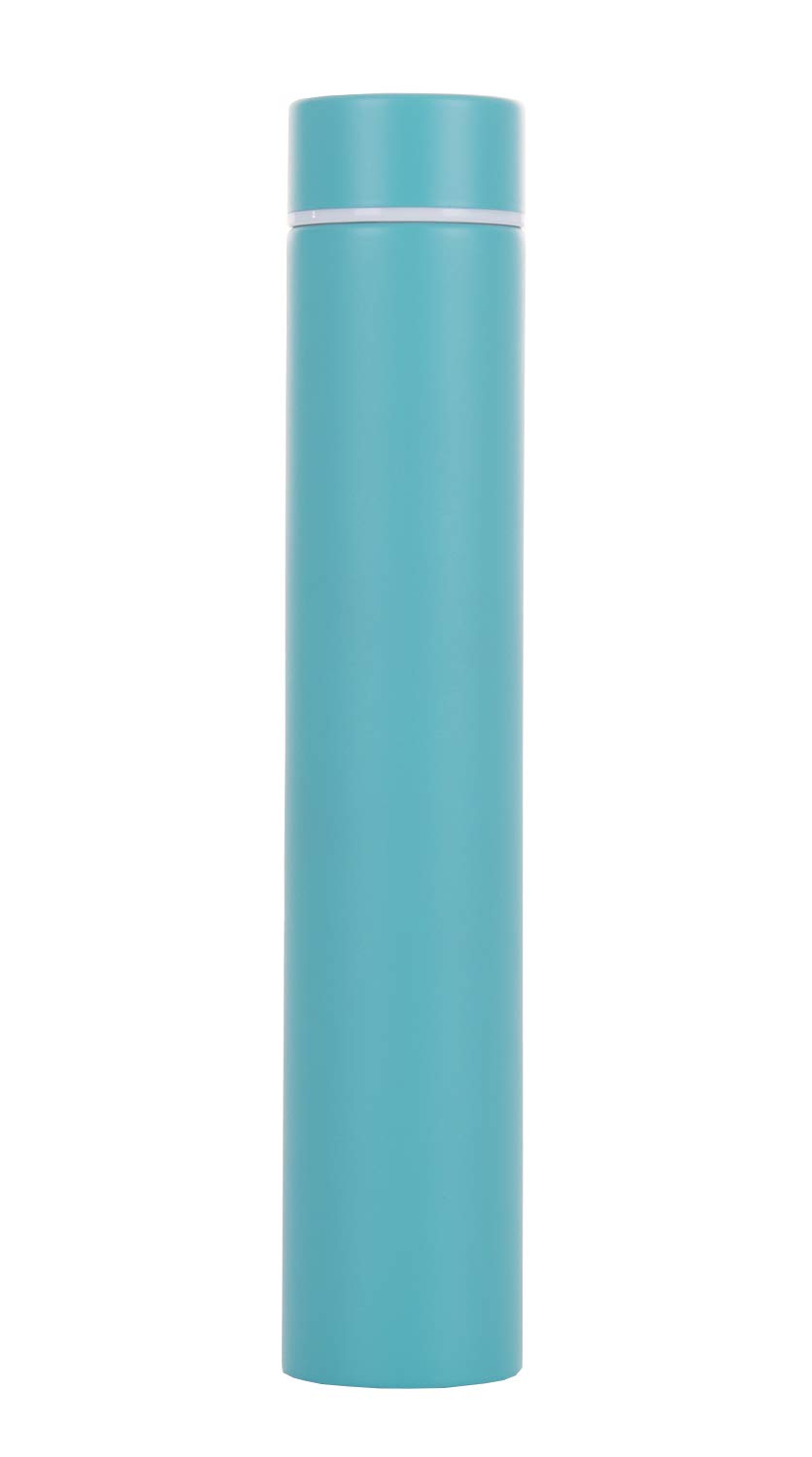 Funnuf Slim Stainless Steel Insulated Thermos Water Bottle 9.56 oz, Blue