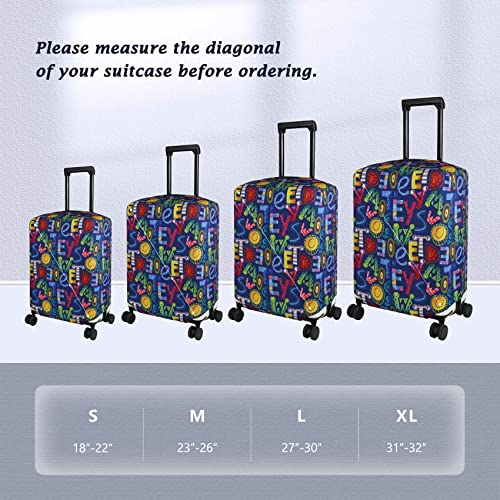 MININOVA Travel Luggage Cover Suitcase Protector Fits 27-30 Inch Luggage, Alphabet L