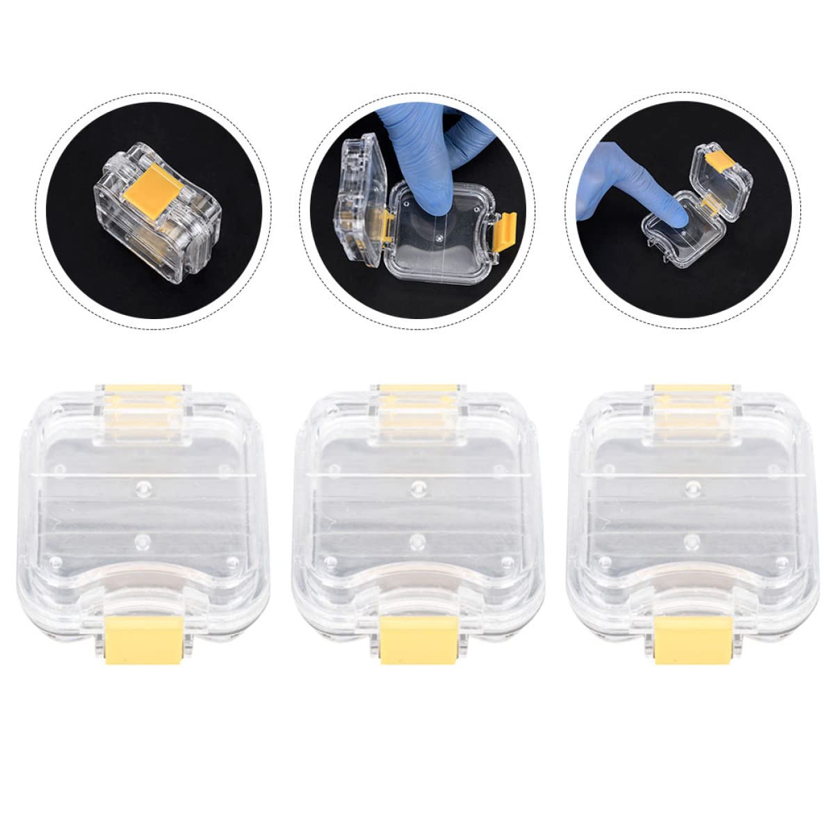 Healeved Denture Container Denture Kit Denture Kit 5Pcs Membrane Tooth Clear Denture Box Plastic Tooth Box Tooth Box Boxes Transparent Membrane Denture Container Denture Tablets Denture Tablets