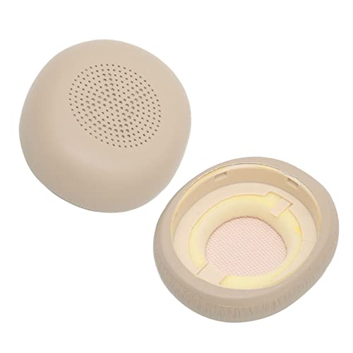 plplaaoo Headphone Pads,Headphone Replacement Ear Pads,Headphone Cushion Replacement Soft Protein Leather Memory Foam Noise Isolation Ear Cushion for Jabra Elite 45h Headphones(Gold)