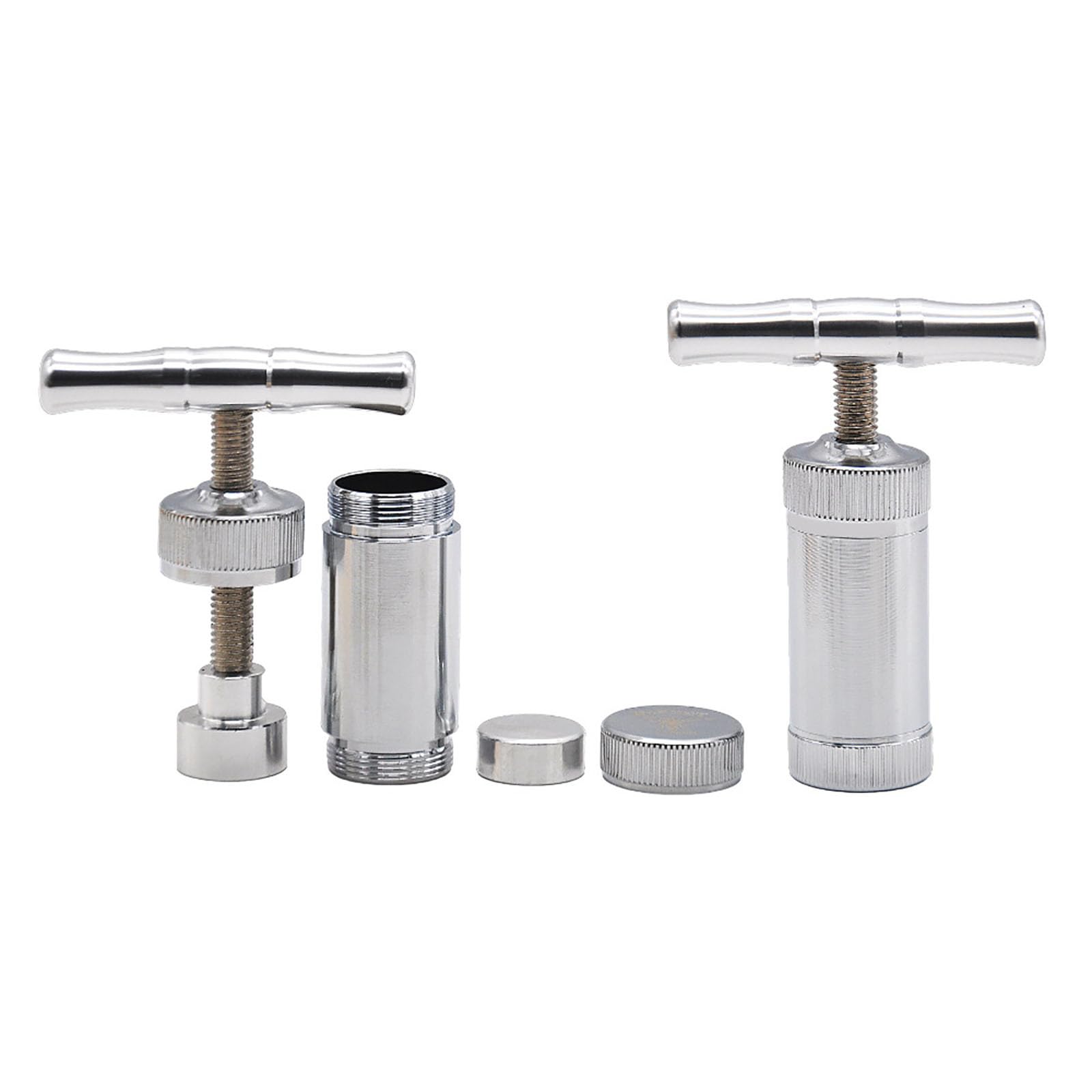 Metal Aluminum T Bar Pollen Press, Metal Aluminum T Shaped Compressor Presser, Herb Grinder,Food Powder Compressor, Multi-Functional Compressor For Various Metal Materials (Silver)