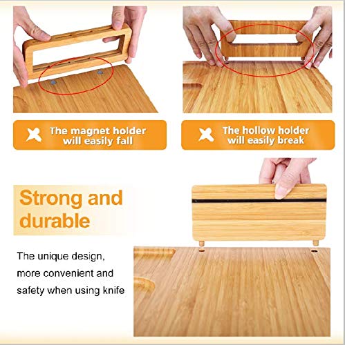 FunLect Bamboo Cheese Board Set β Serving Tray and Cheese Serving Platter. Rectangular Cheese Board and Knife Set for Cracker and Brie. Large Charcuterie Board and Cheese Tray for Housewarming Gift