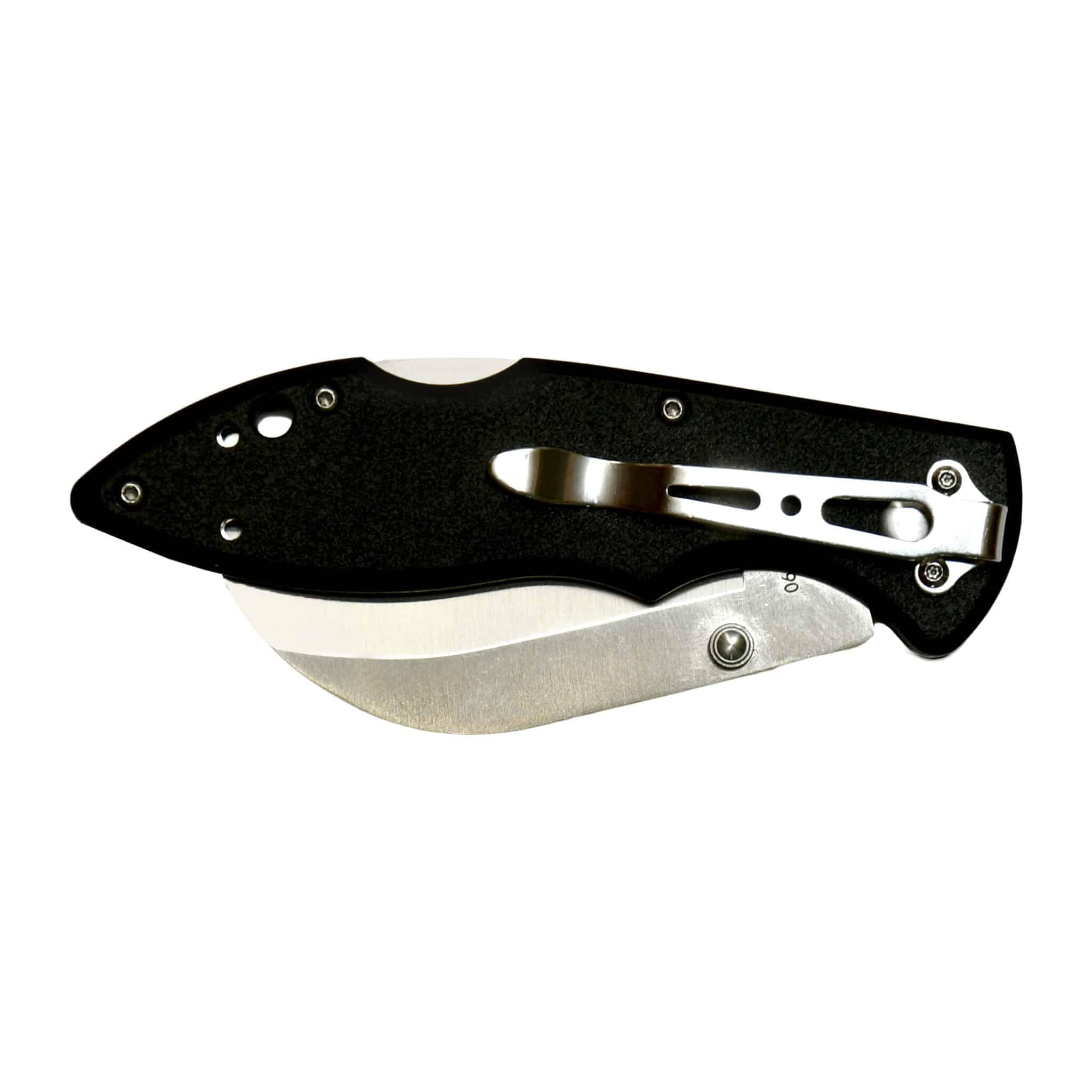 MADI Innovative Lineman Tools LB-1P Lockback Pointed Tip Knife | One-Handed Opening with Lockback Closing | Reversible Belt Clip