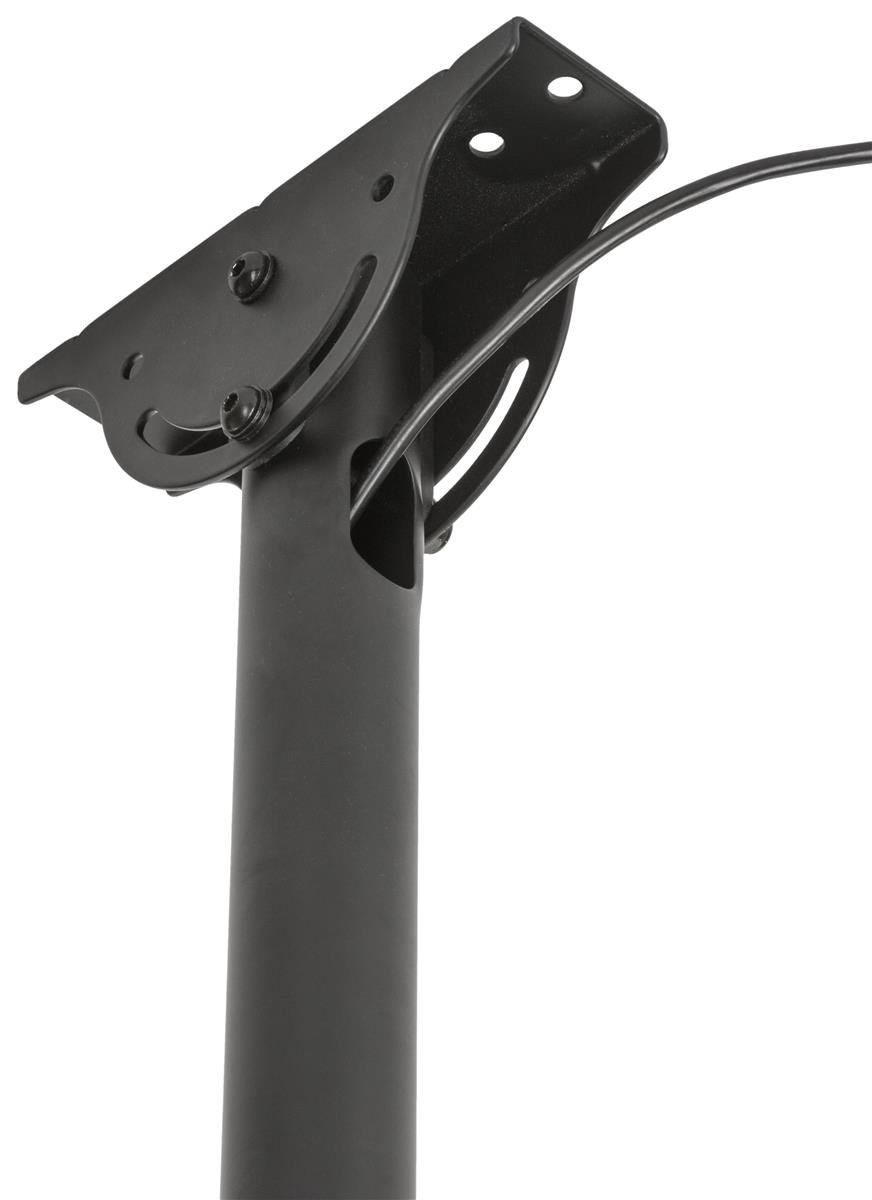 Displays2go SLC3770LBK Ceiling Mount for TV Monitors 37 to 70 Inch, Swiveling & Tilts, Telescoping, Black Steel