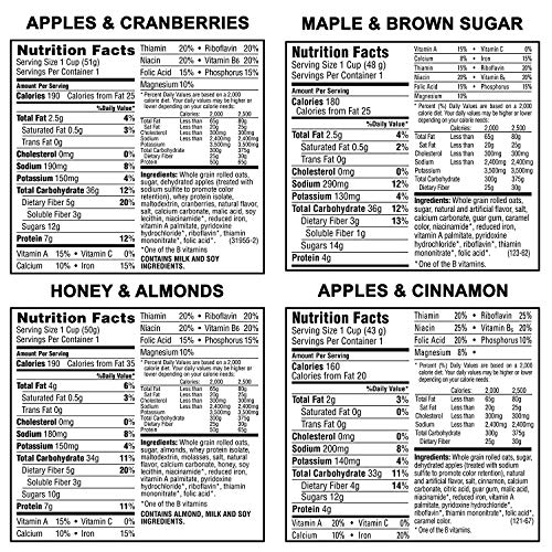 Quaker Instant Oatmeal Express Cups, 4 Flavor Variety Pack, 1.76 Ounce (Pack of 12)